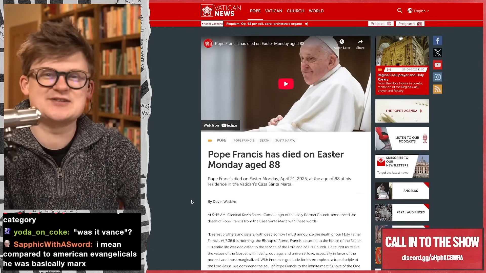 What happens when a pope challenges tradition