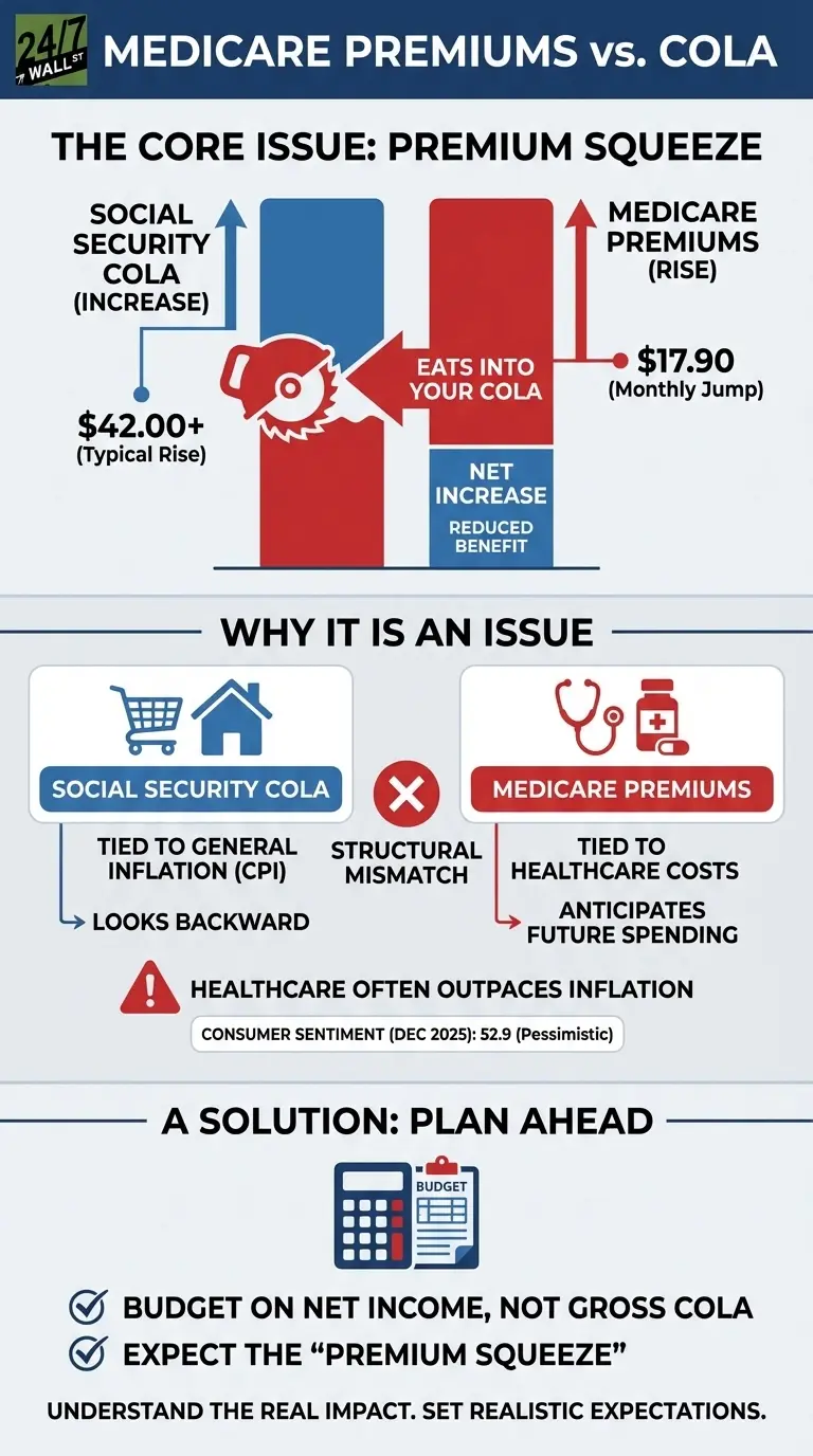 Medicare Premiums Rose $17.90 in 2026, Eating Half of COLA Increase