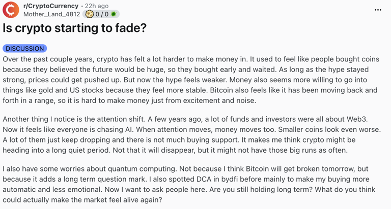 'Crypto is fading' debate: What retail sentiment predicts next for ...