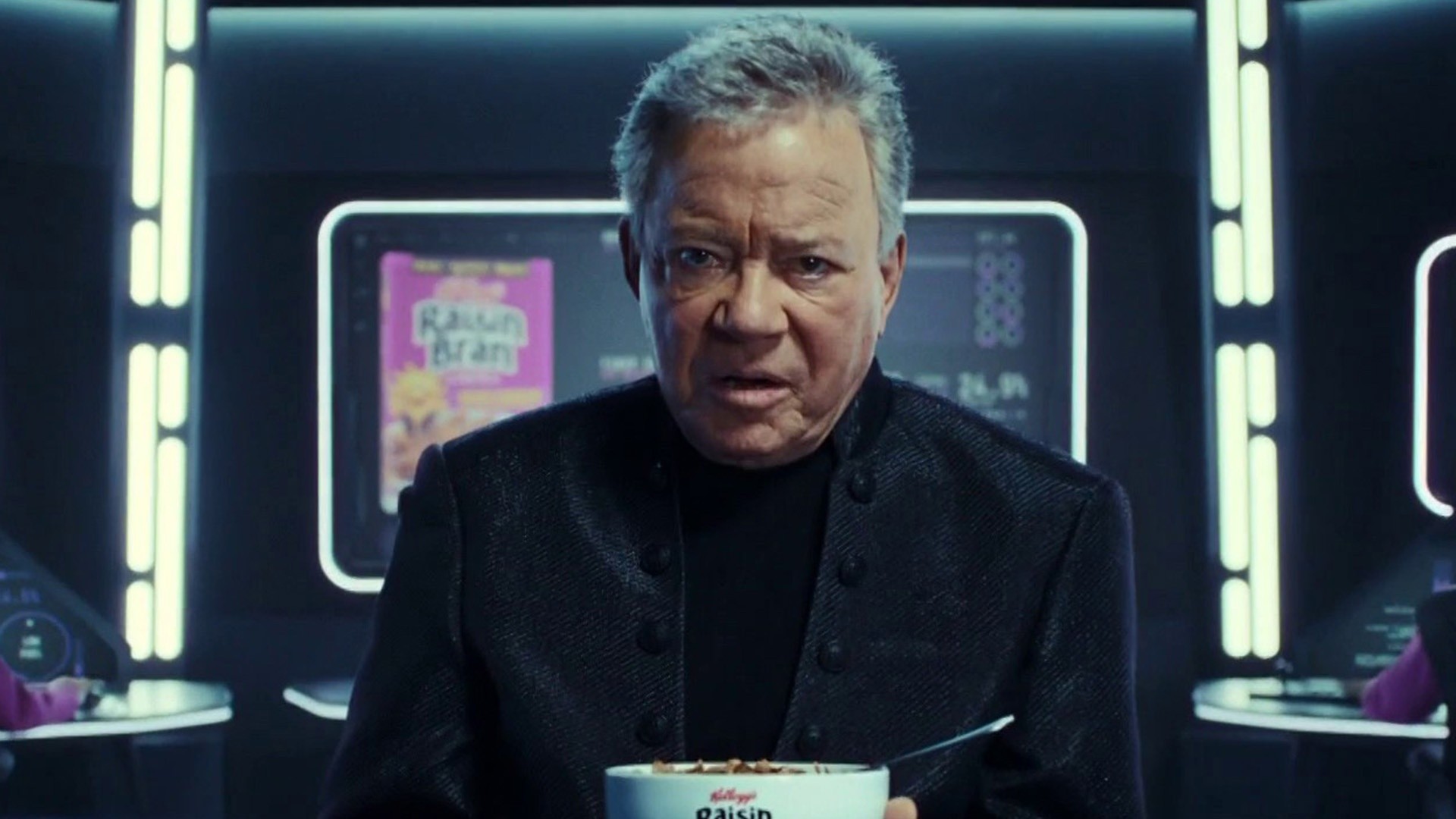 William Shatner stars in cheeky Raisin Bran Super Bowl ad