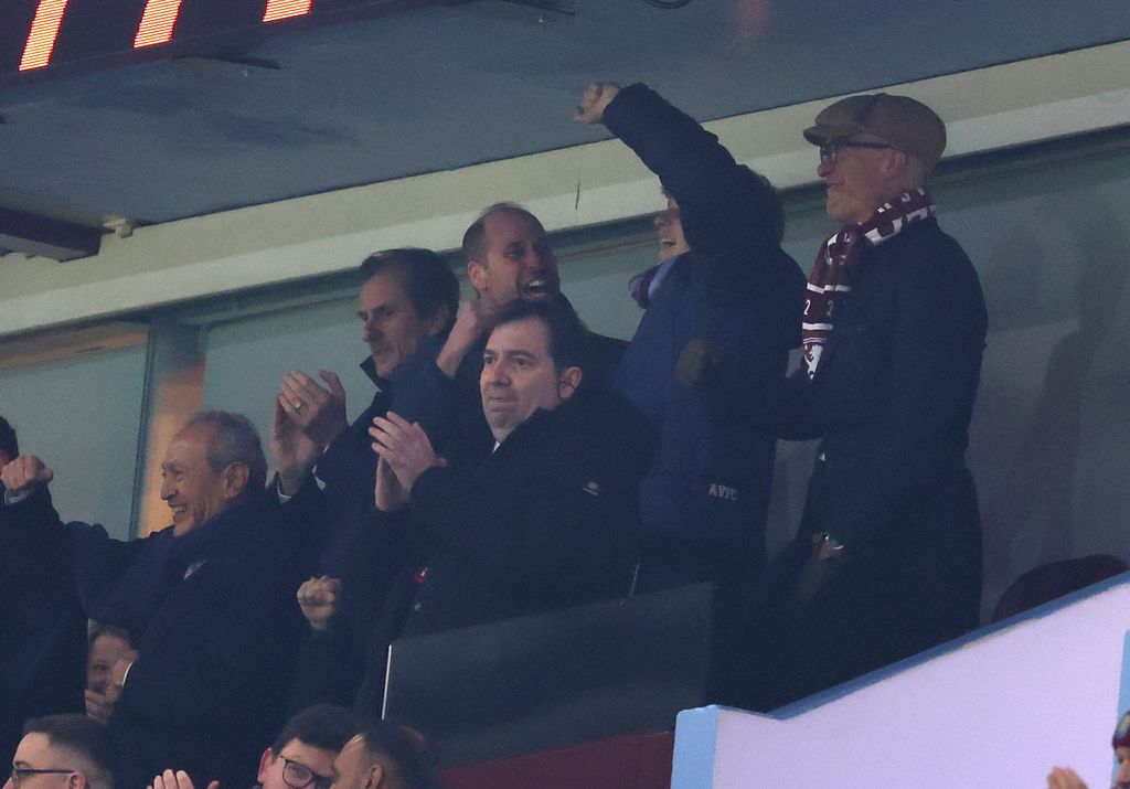 Tense Prince William can't hide his emotions at nail-biting Aston Villa ...