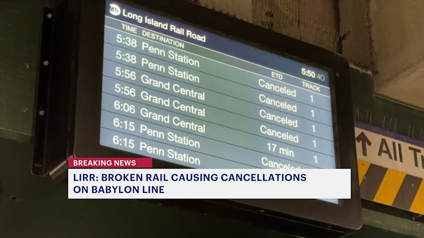 LIRR: Broken rail causing cancellations on Babylon line near Wantagh ...