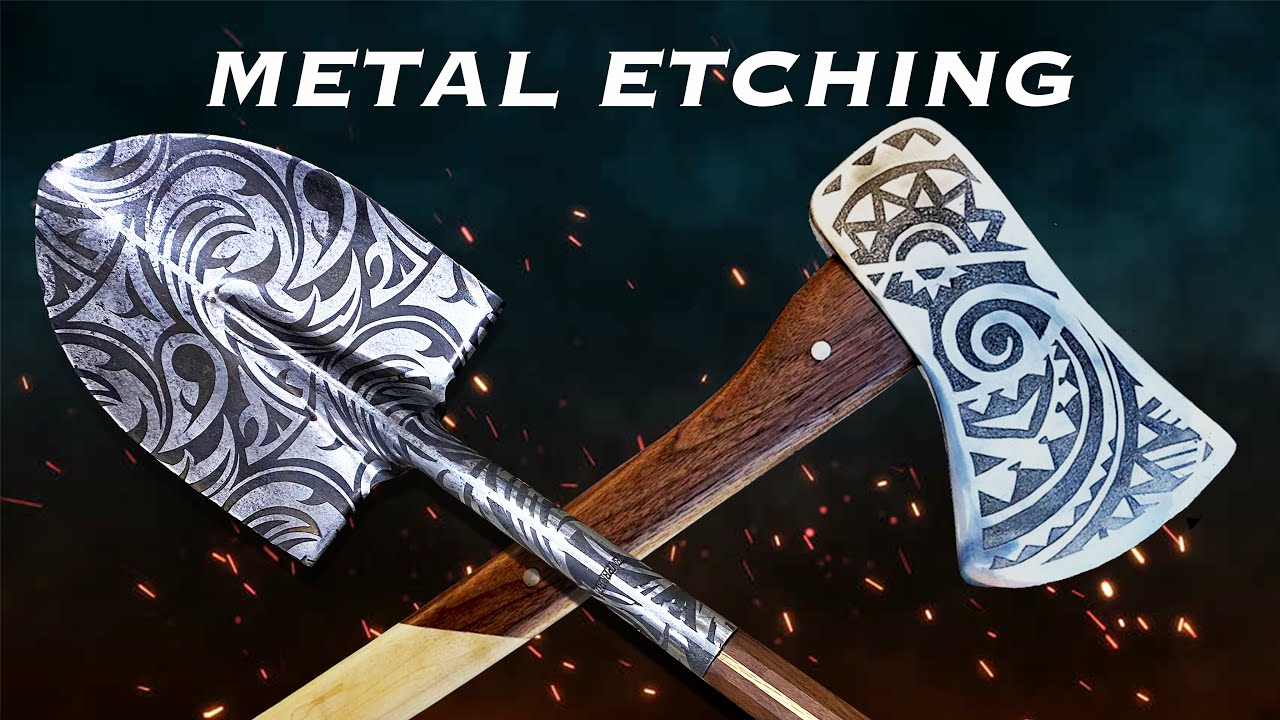 Easy metal etching using electricity and rust removal