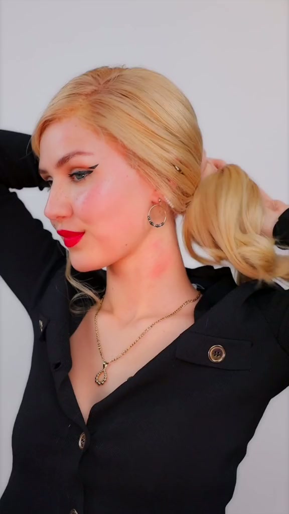 Turn a simple ponytail into a chic hair bow updo
