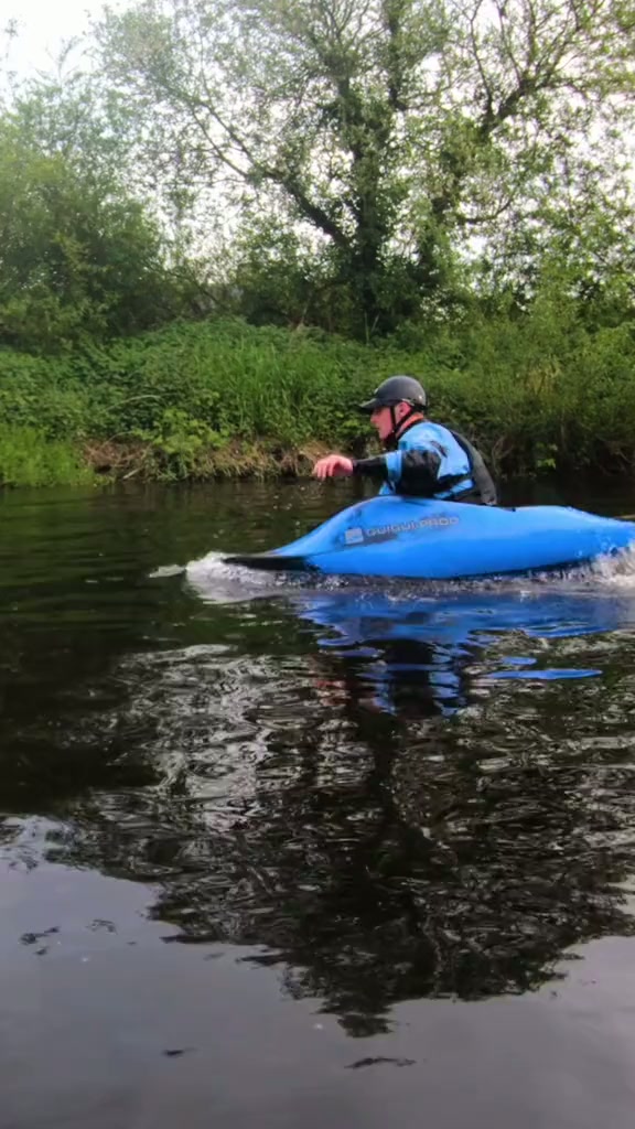 Freestyle kayak tricks with no paddle on flat water