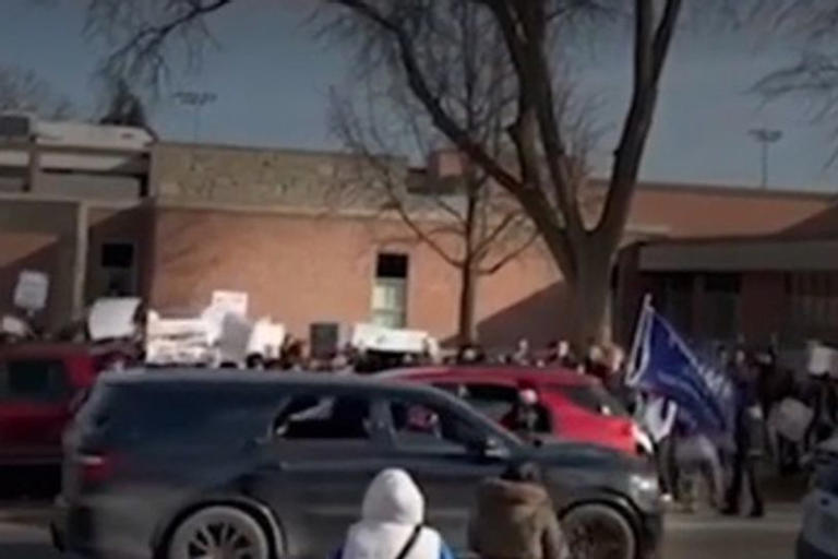 Teen struck by SUV with Trump flag during anti-ICE school protest