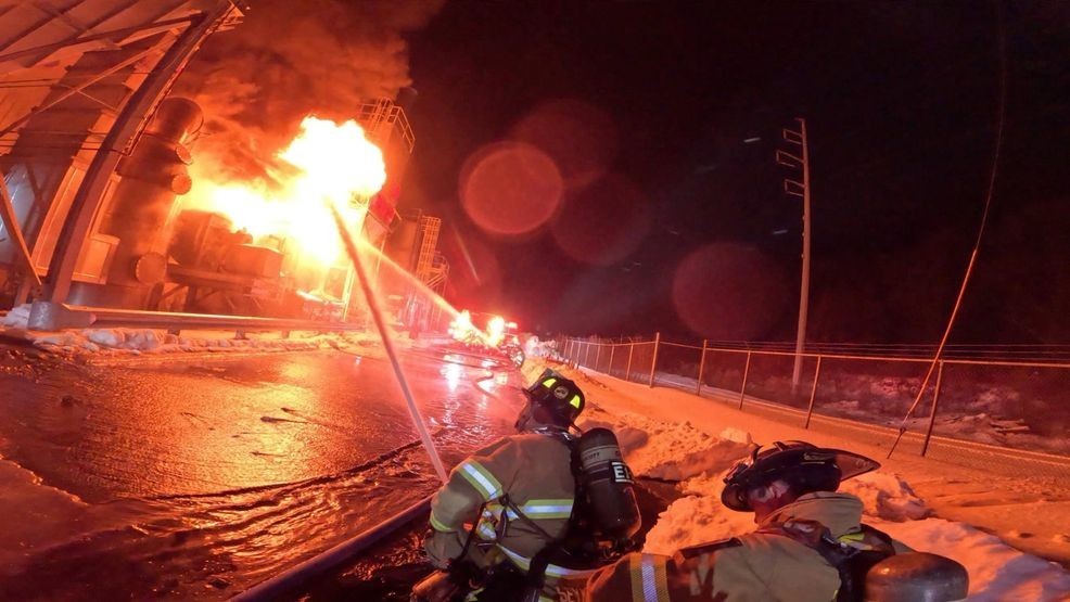 East Providence firefighters battle early morning industrial fire