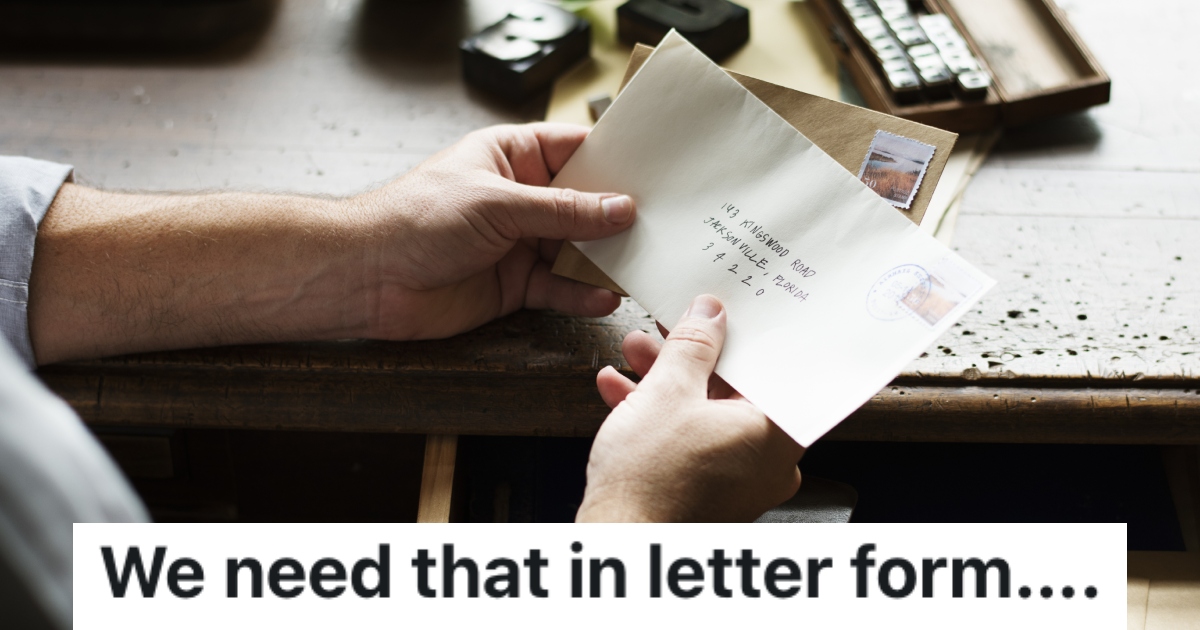 Client demanded employee put official business in letter form, but ...