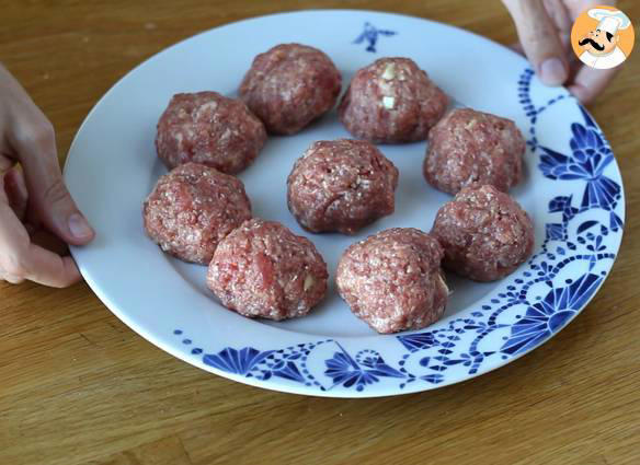 Boulettes de viande cœur mozzarella