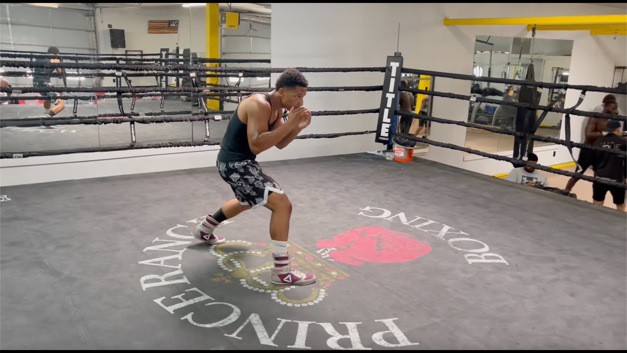 Israel "Red Fire" Goldman Jr shadow boxing at Bones Adams Gym ...