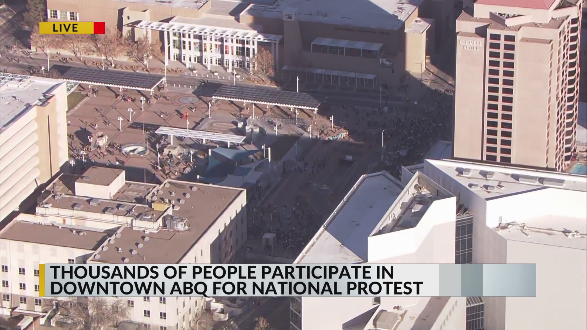 Thousands in Albuquerque gather to protest ICE