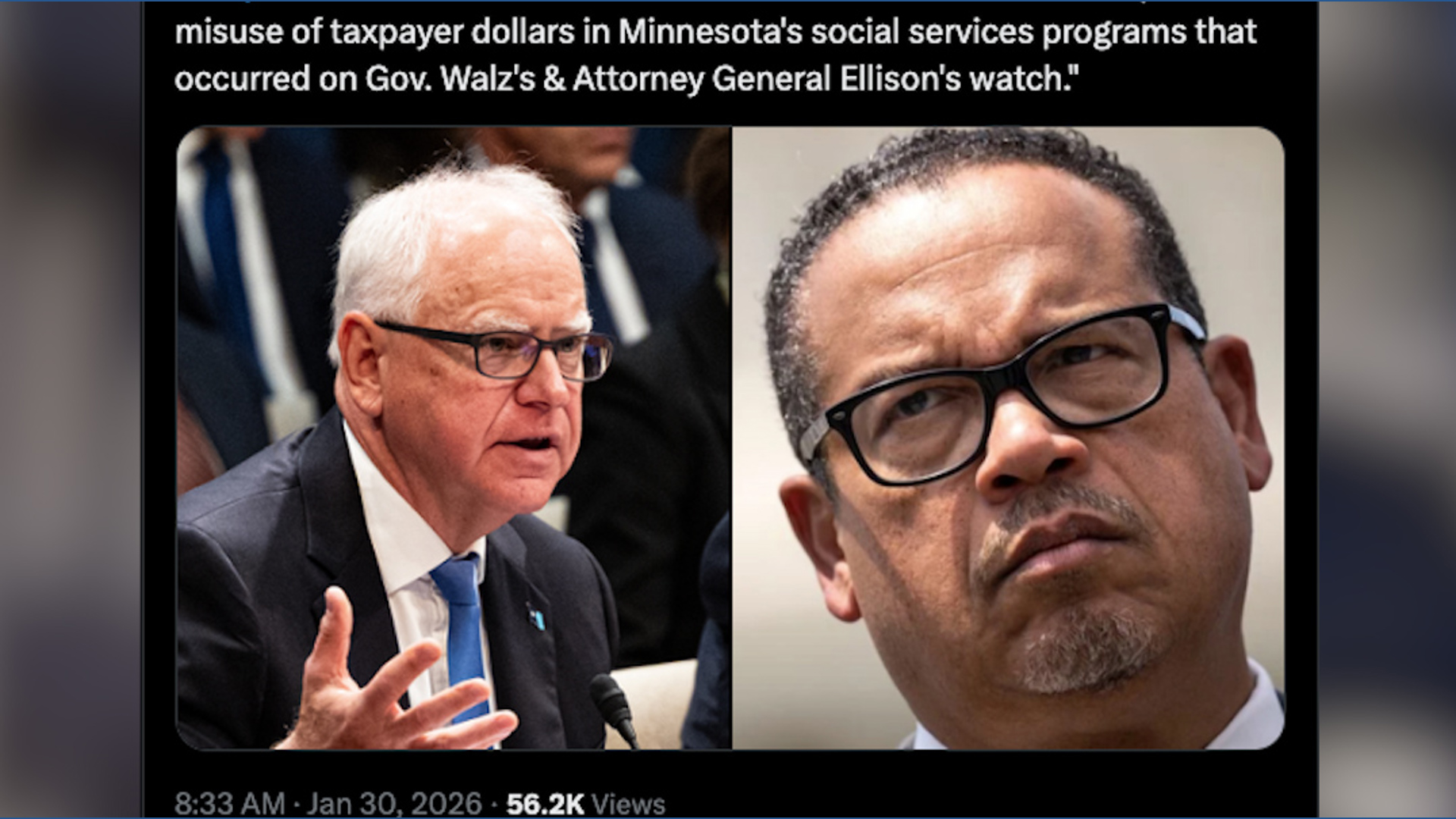 Gov. Walz and MN Attorney General Ellison will testify to the House ...