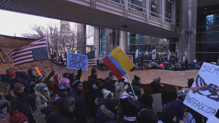 Thousands gather in downtown Minneapolis to protest Operation Metro Surge