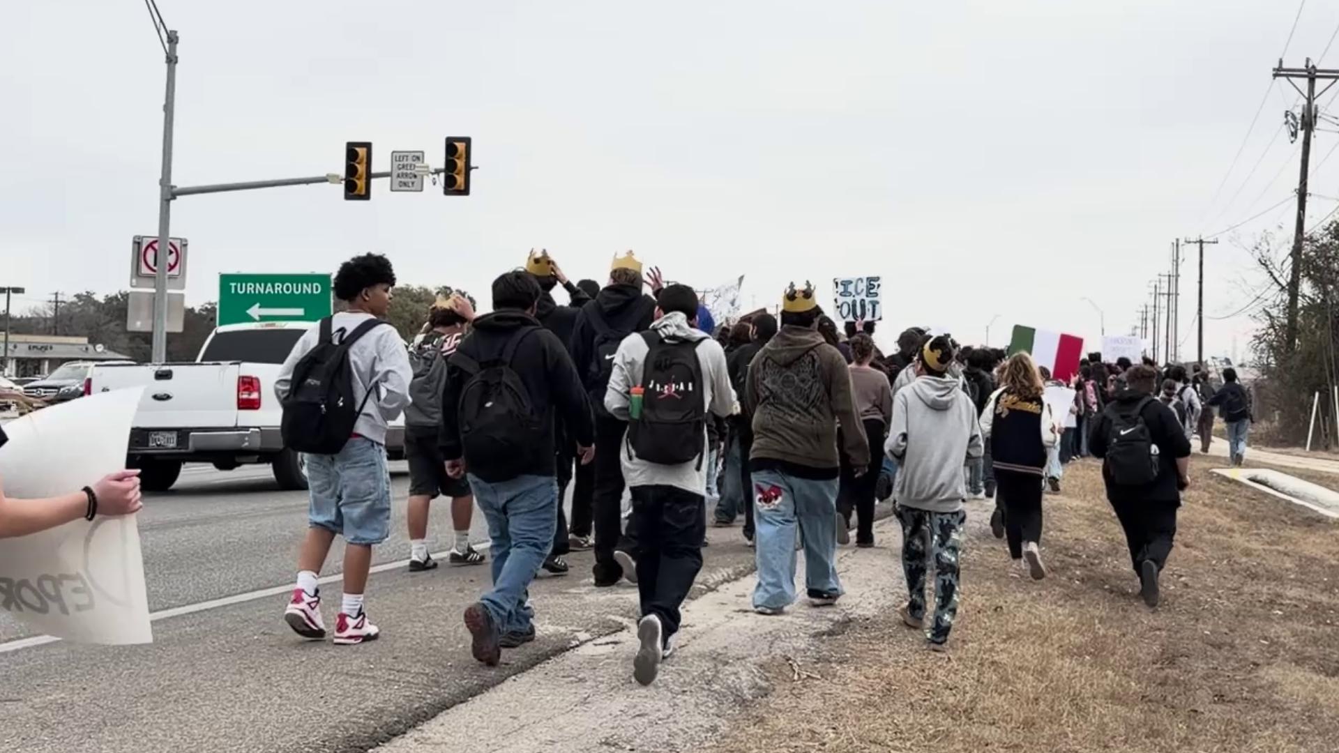 San Antonio students protest against federal law enforcement: Demand ...