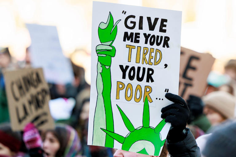 100s of students protest ICE on University of Michigan campus, Ann ...