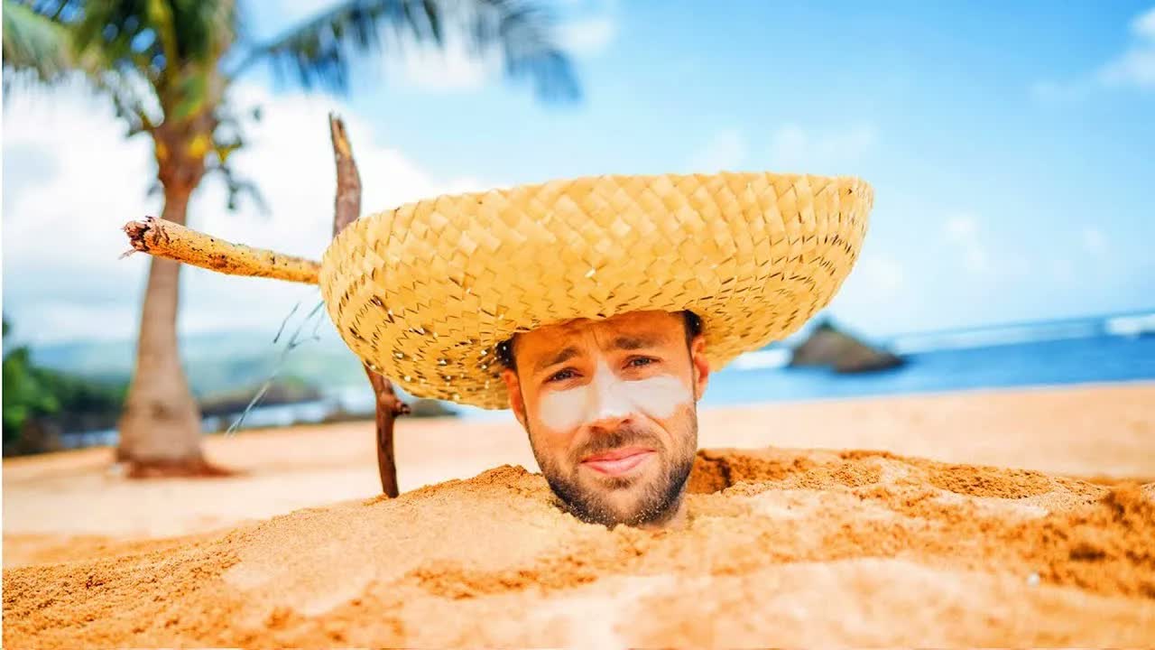 Burying myself in sand for 24h in the Philippines