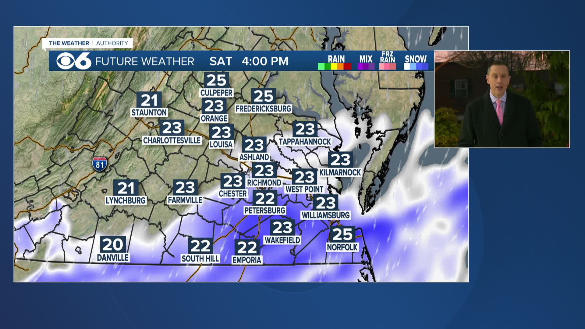 Weekend winter storm: Highest snow totals near North Carolina