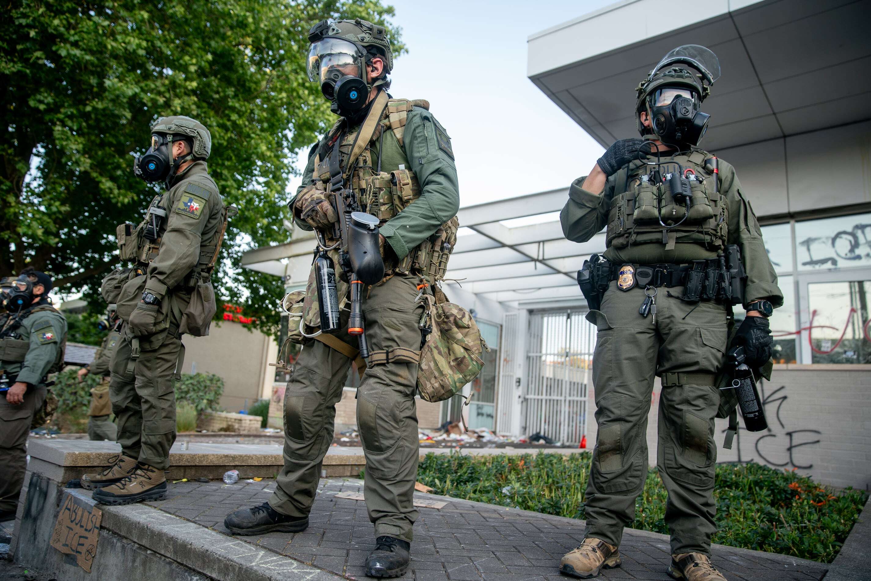 Portland man who shot paint at ICE cameras and set fire pleads guilty