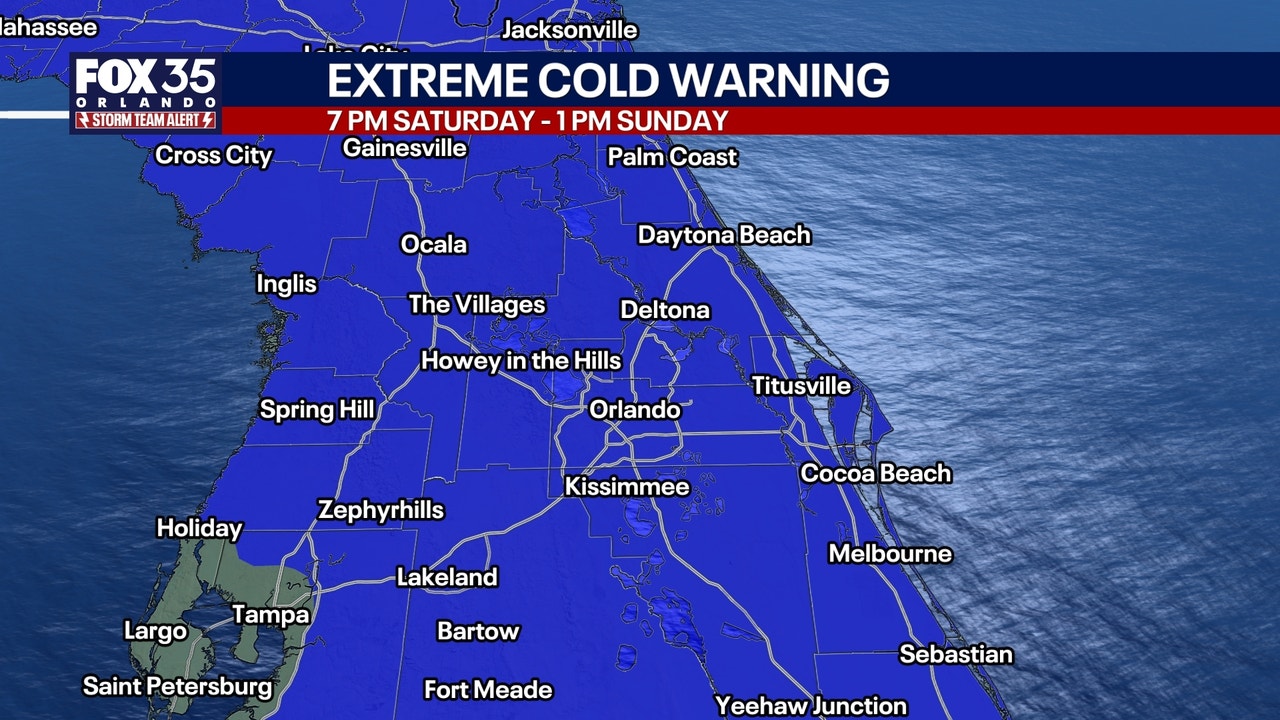 Orlando weather: First-ever extreme cold warning issued for Central Florida
