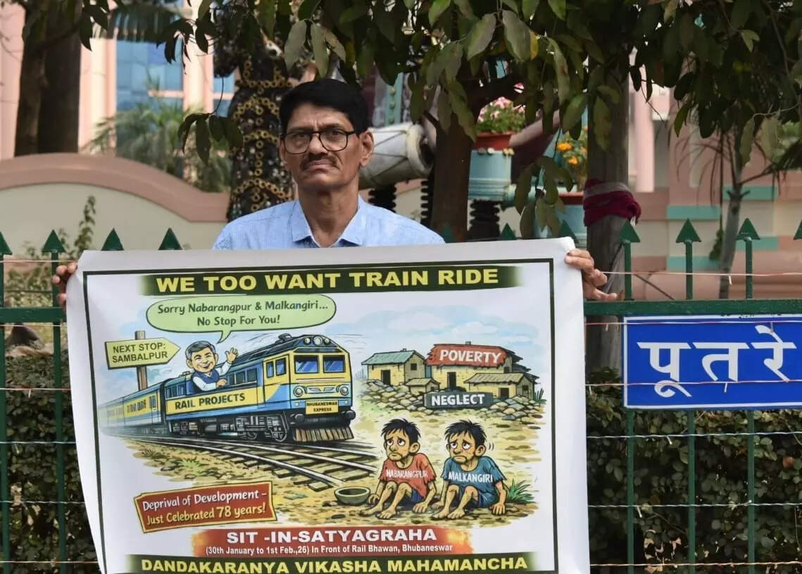 Man holds silent protest seeking rail connectivity for Nabarangpur ...