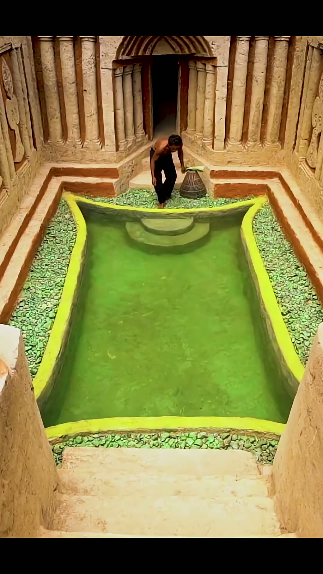 90 days building underground swimming pool and underground mansion