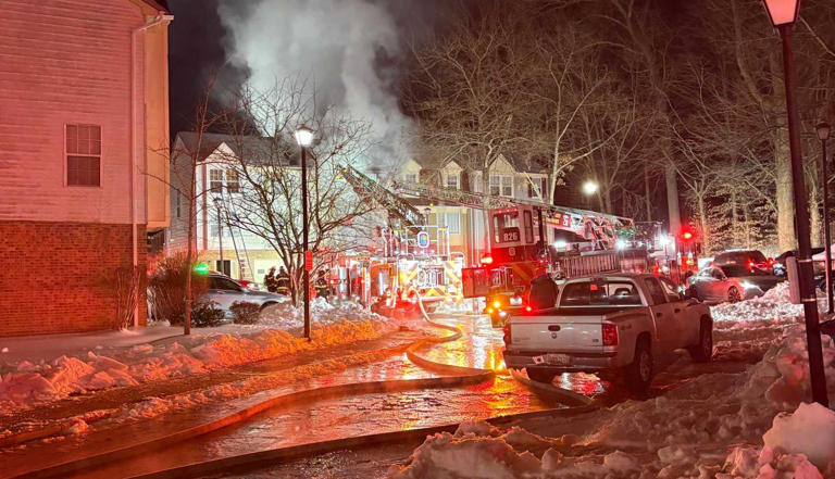 Inferno erupts overnight as fast-moving fire rips through Maryland ...