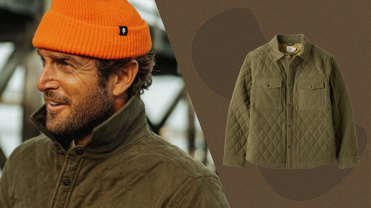 Huckberry's rugged but handsome quilted shirt jacket is now 50% off