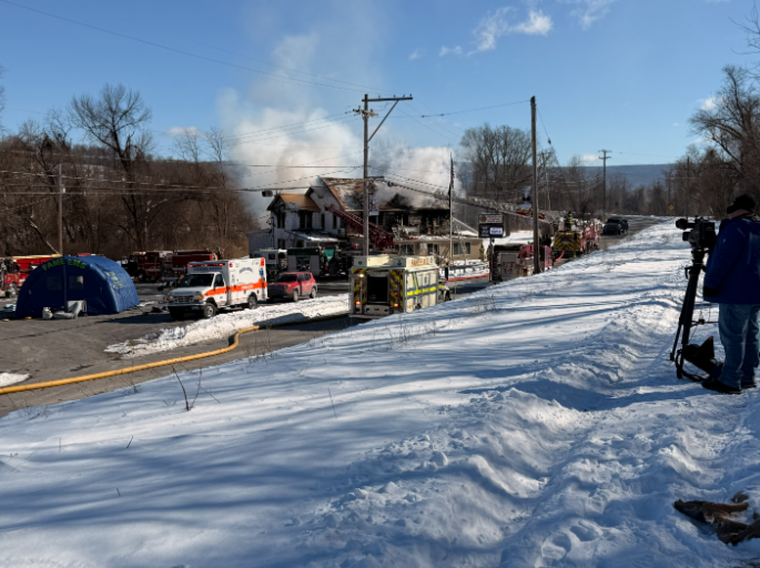 Crews battle 2nd alarm fire at Mount Union American Legion building