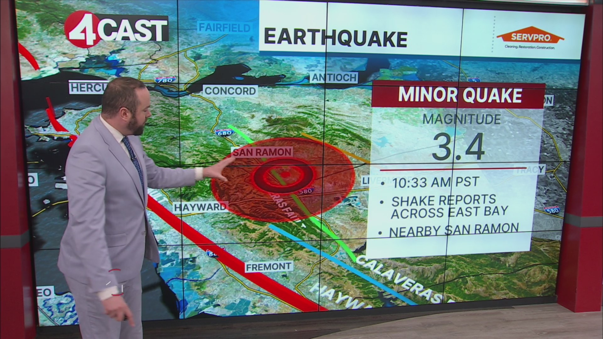 Preliminary 3.4M quake shakes the East Bay Friday