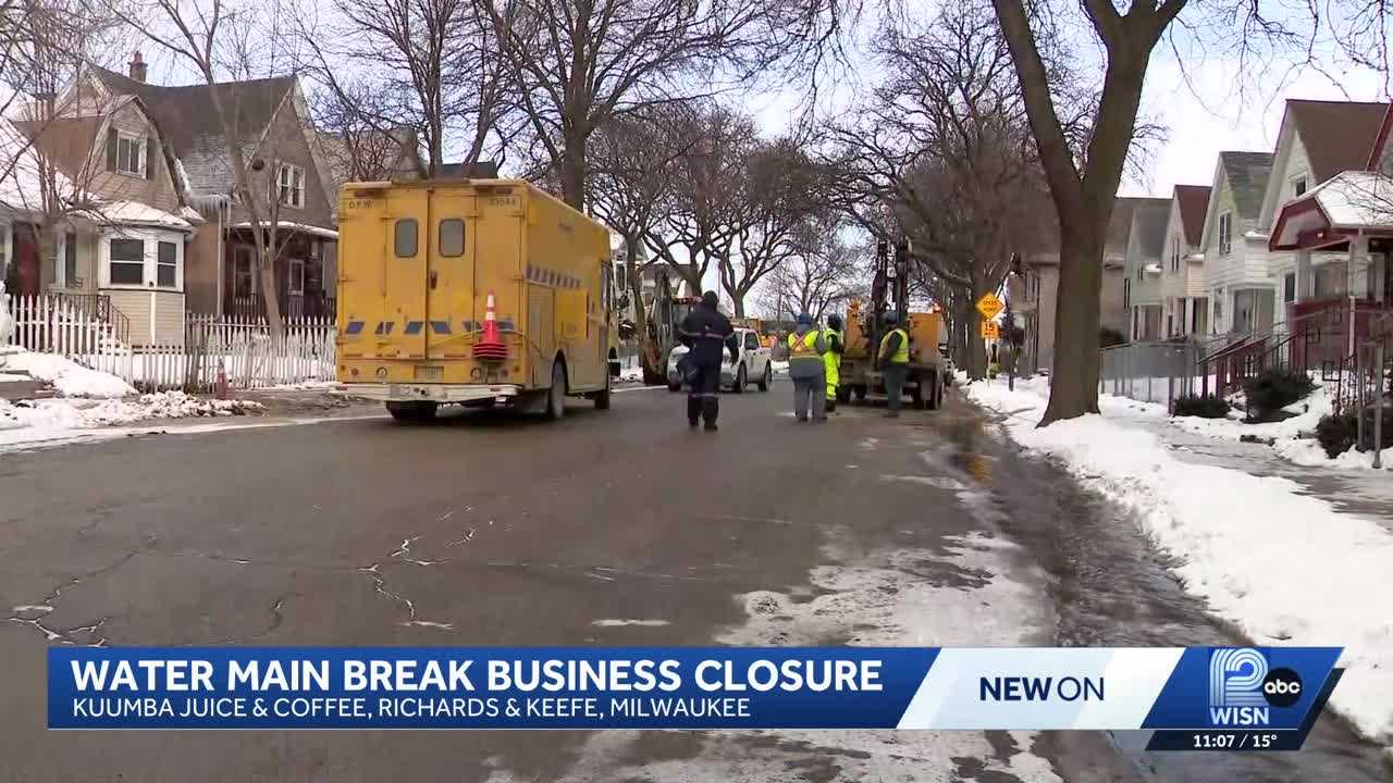 Water main break in Milwaukee's Harambee neighborhood