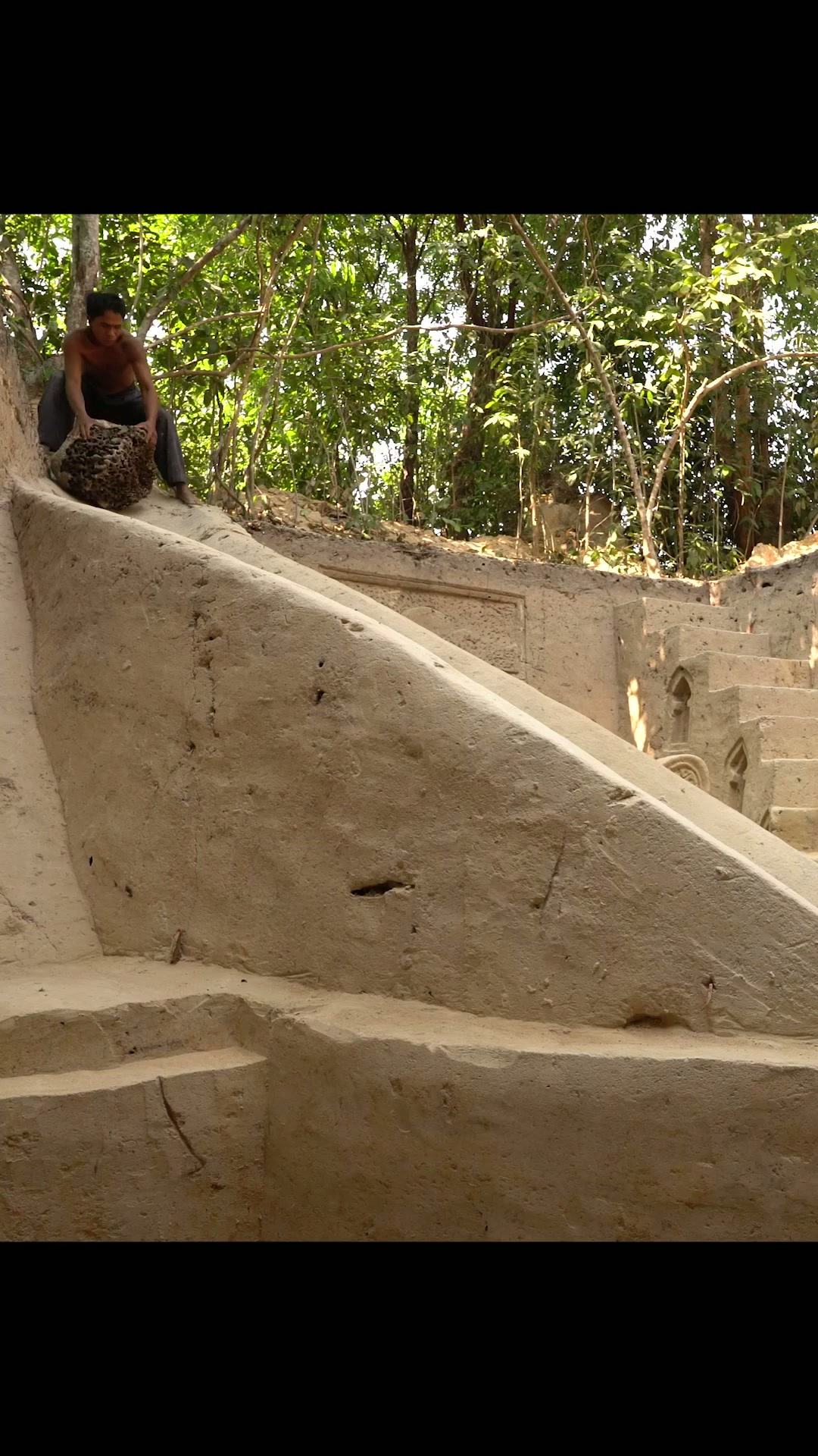 Building underground water slide room