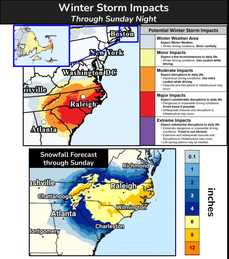 'Biggest snowstorm in decades' takes aim at parts of the South