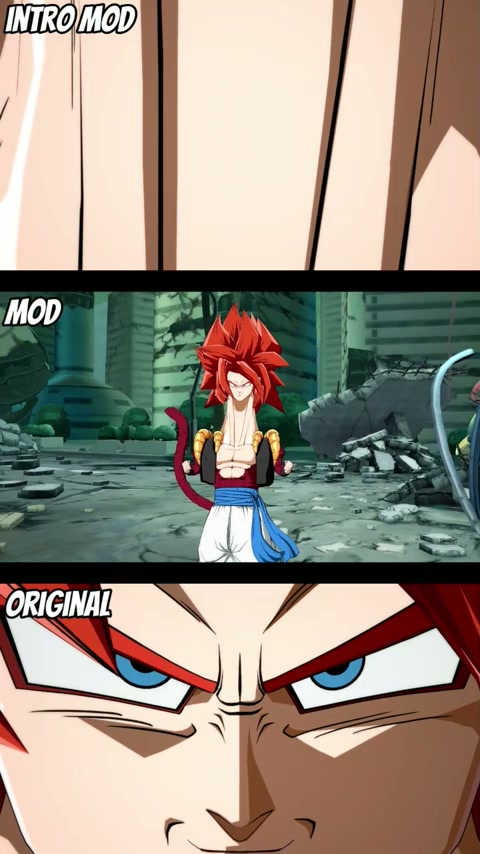 Intro de Gogeta SSJ4 con amorfia corporal | DBFZ