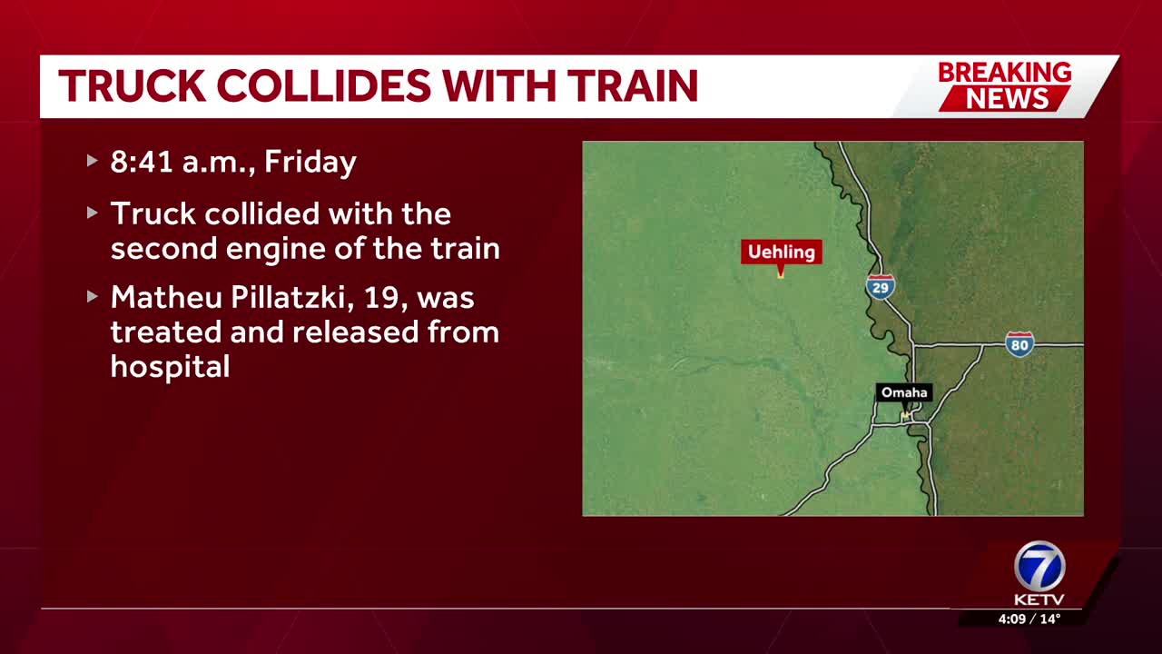 19-year-old man injured after crash involving train in Dodge County