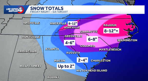 Snow on the way: Timing, totals for weekend winter storm