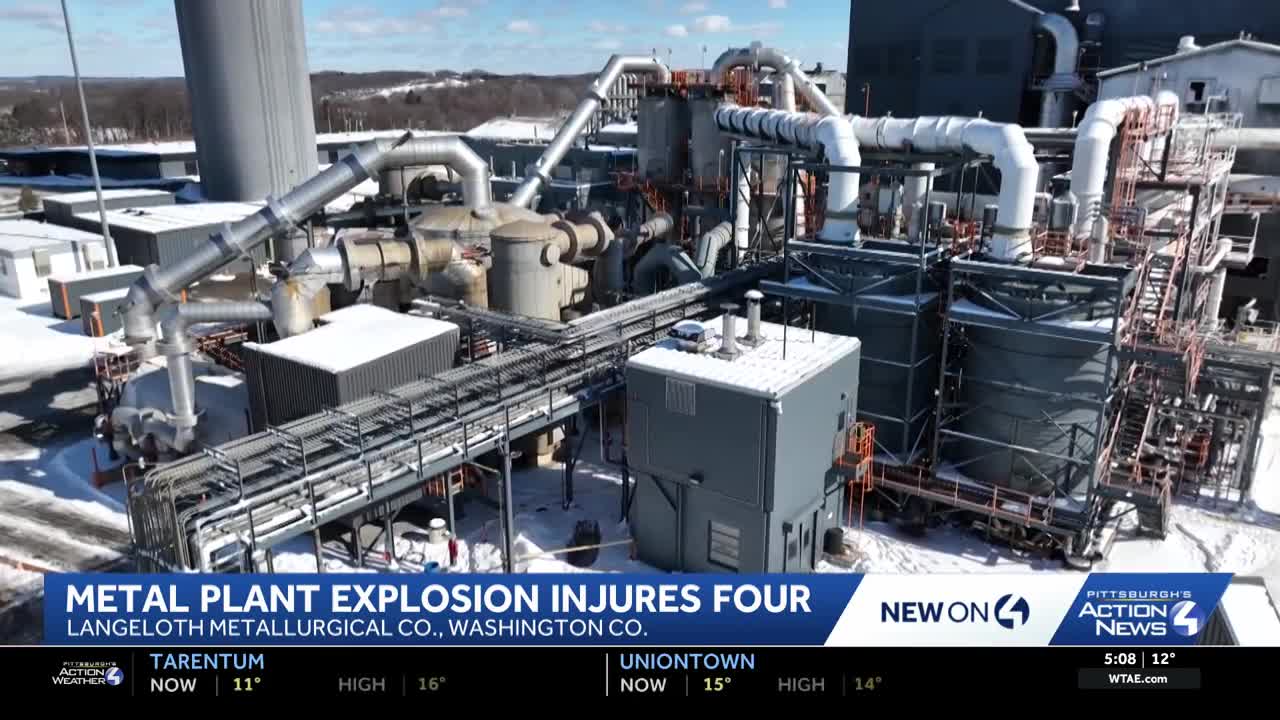 Metal plant explosion in Washington County, Pennsylvania: 4 taken to ...