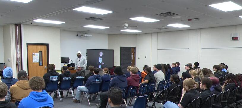 Former MSU and NFL player Todd Duckett speaks to Wilson Talent Center ...