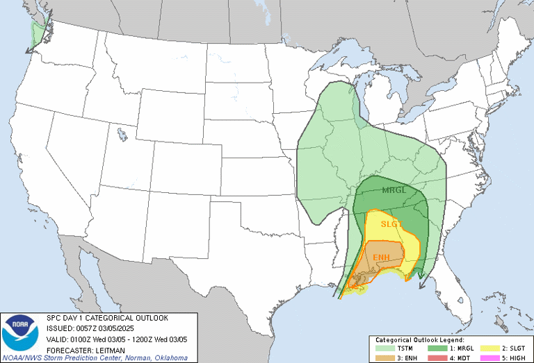 Storm Prediction Center adds new severe weather intensity levels for ...