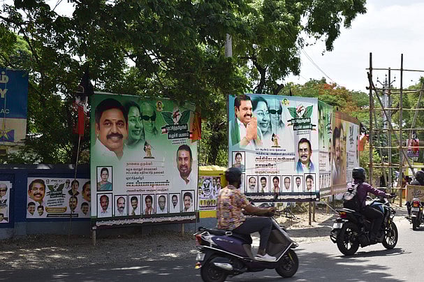 AIADMK’s display board falls on woman in Chennai