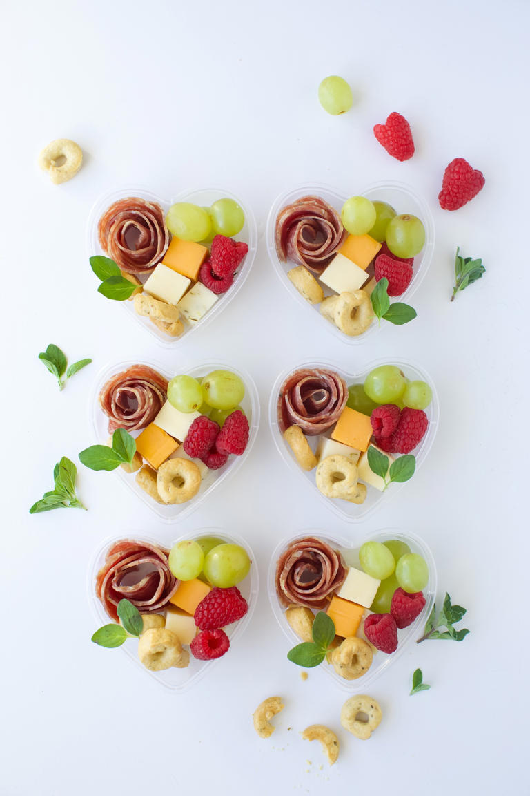 How to make a mini heart charcuterie box for Valentine’s Day
