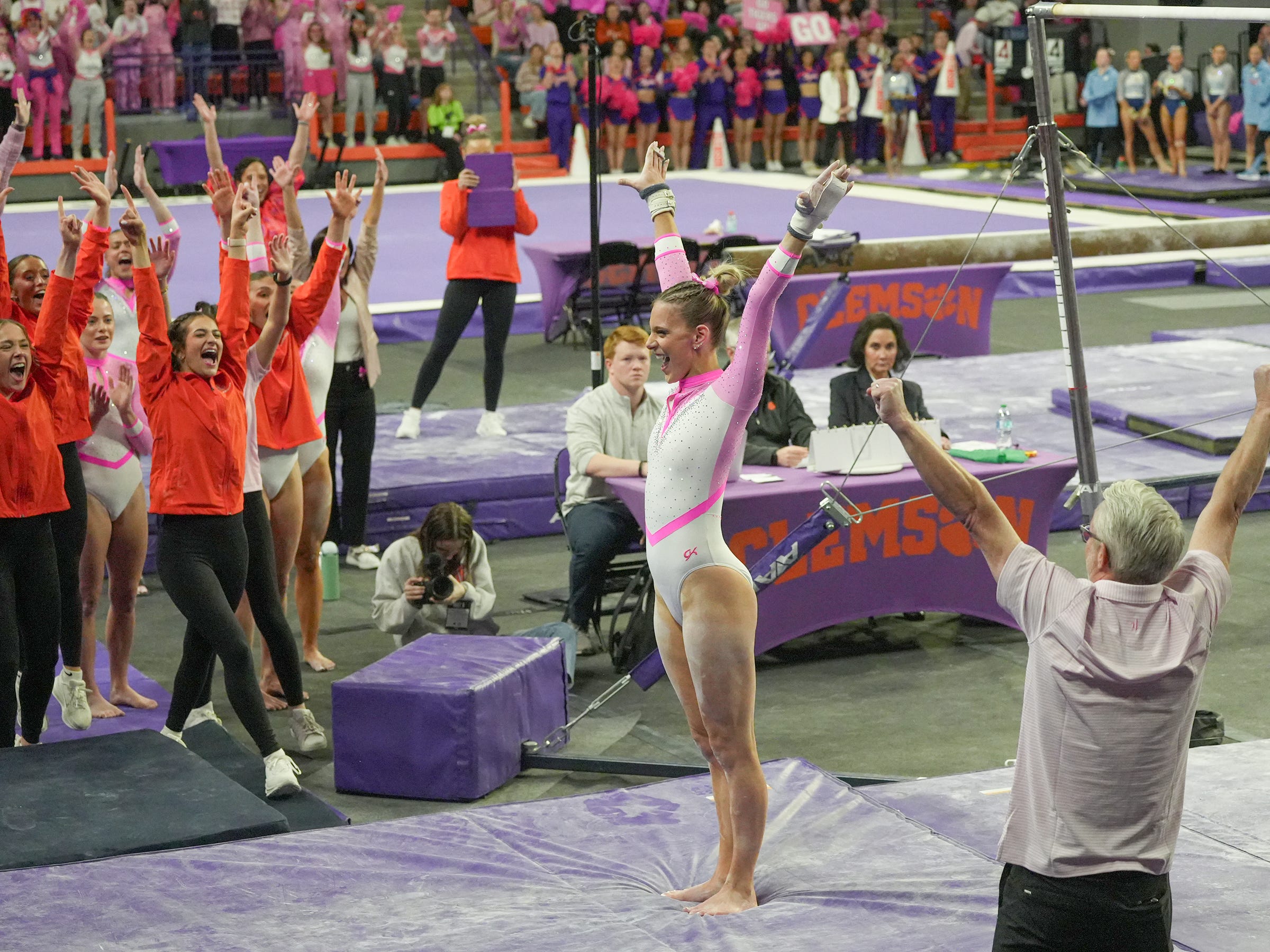 Clemson gymnastics sets season highs as Tigers beat North Carolina in ...