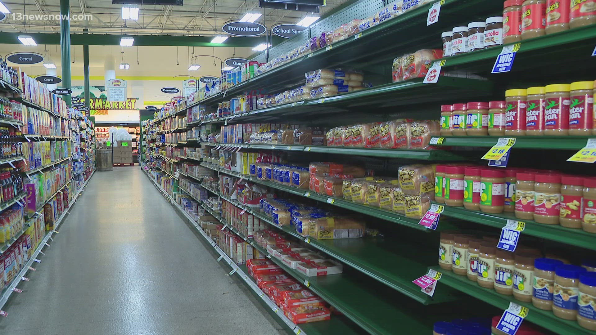 Local grocery stores say people are stocking up for the storm