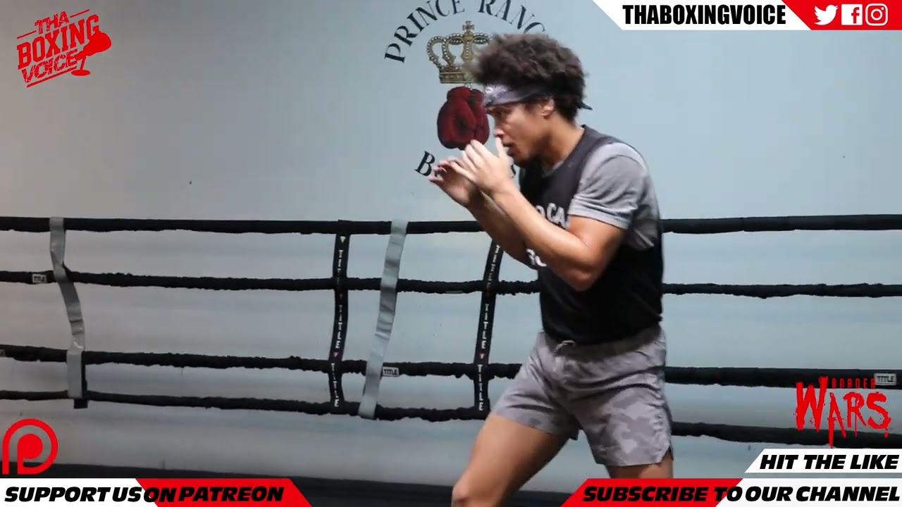 BLAIR "THE FLAIR" COBBS SHADOW BOXNG AT BONES ADAMS GYM