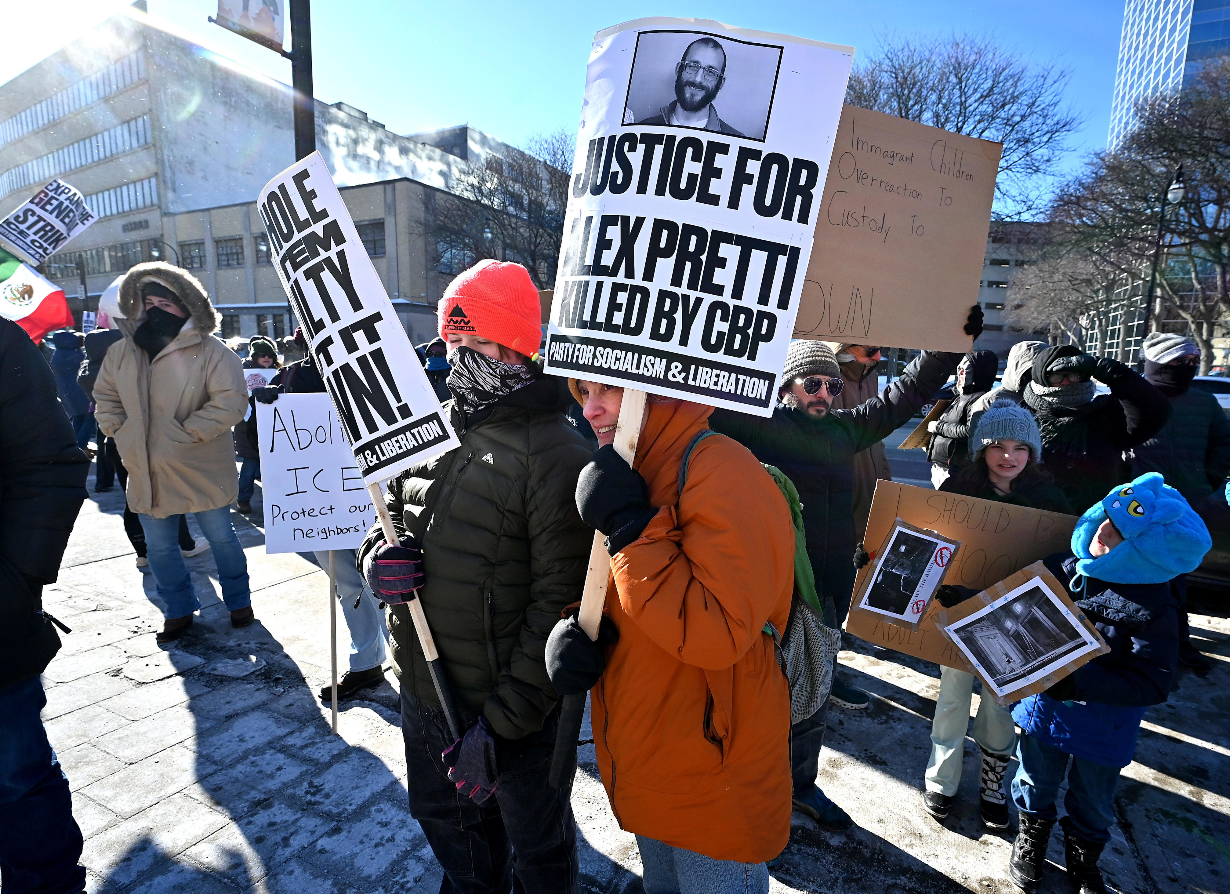 Worcester protesters outside City Hall join nationwide anti-ICE rally