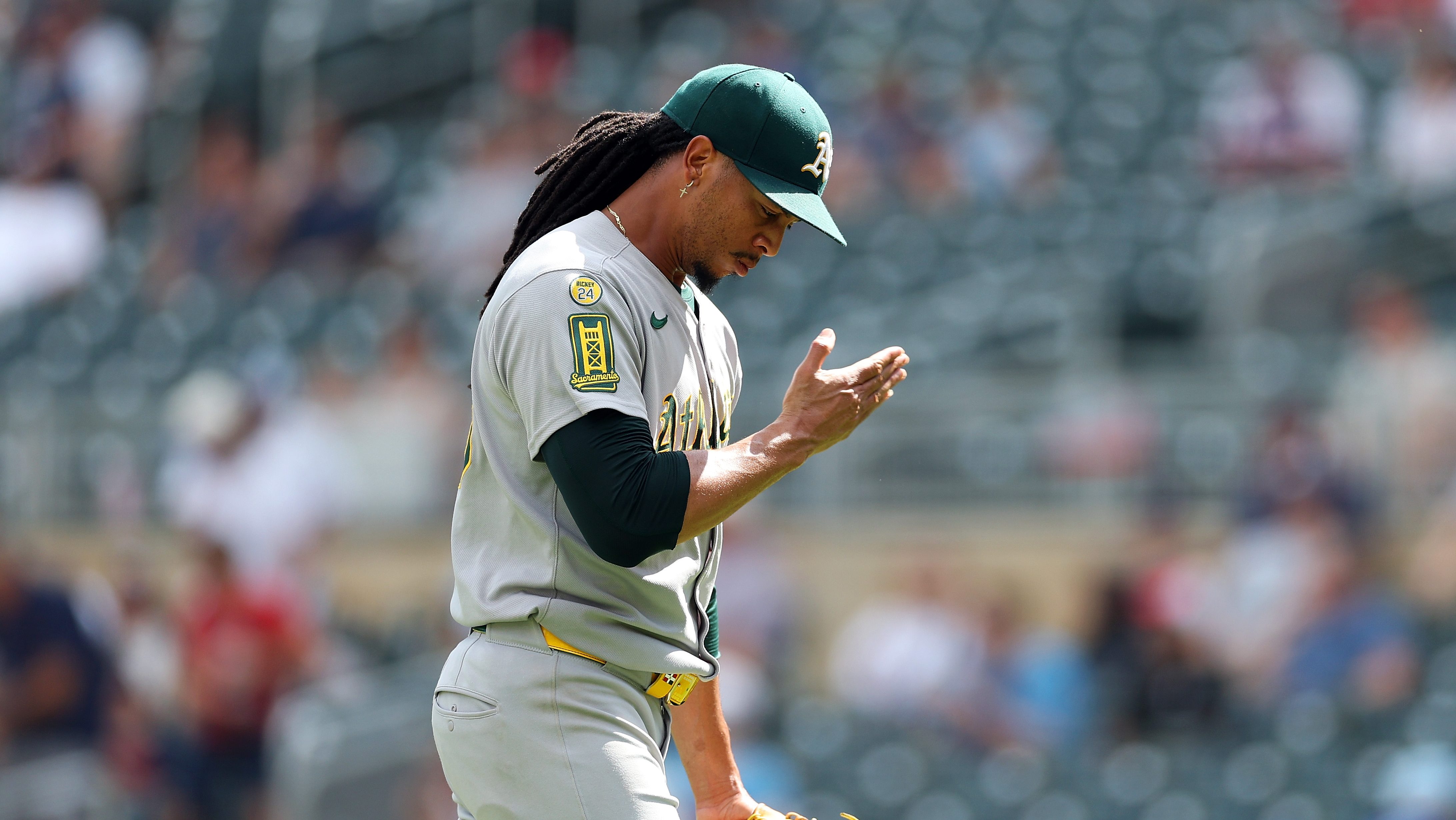 Former A’s pitcher one bad phone call away from MLB history