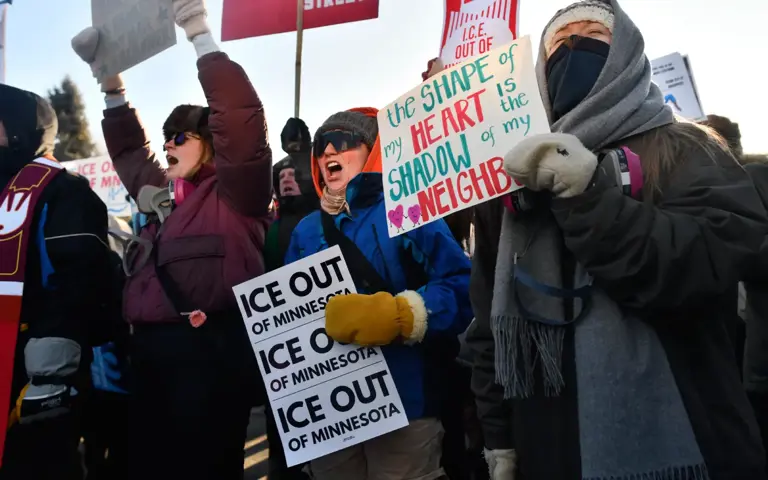 Thousands rally in Minneapolis as immigration anger boils
