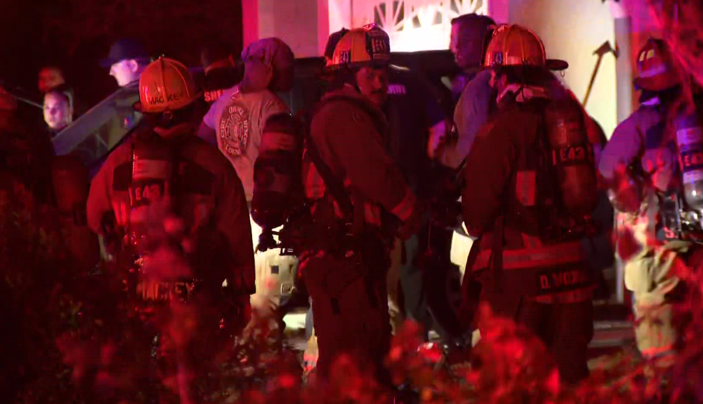 Firefighters battle Orange County house fire that started in the ...