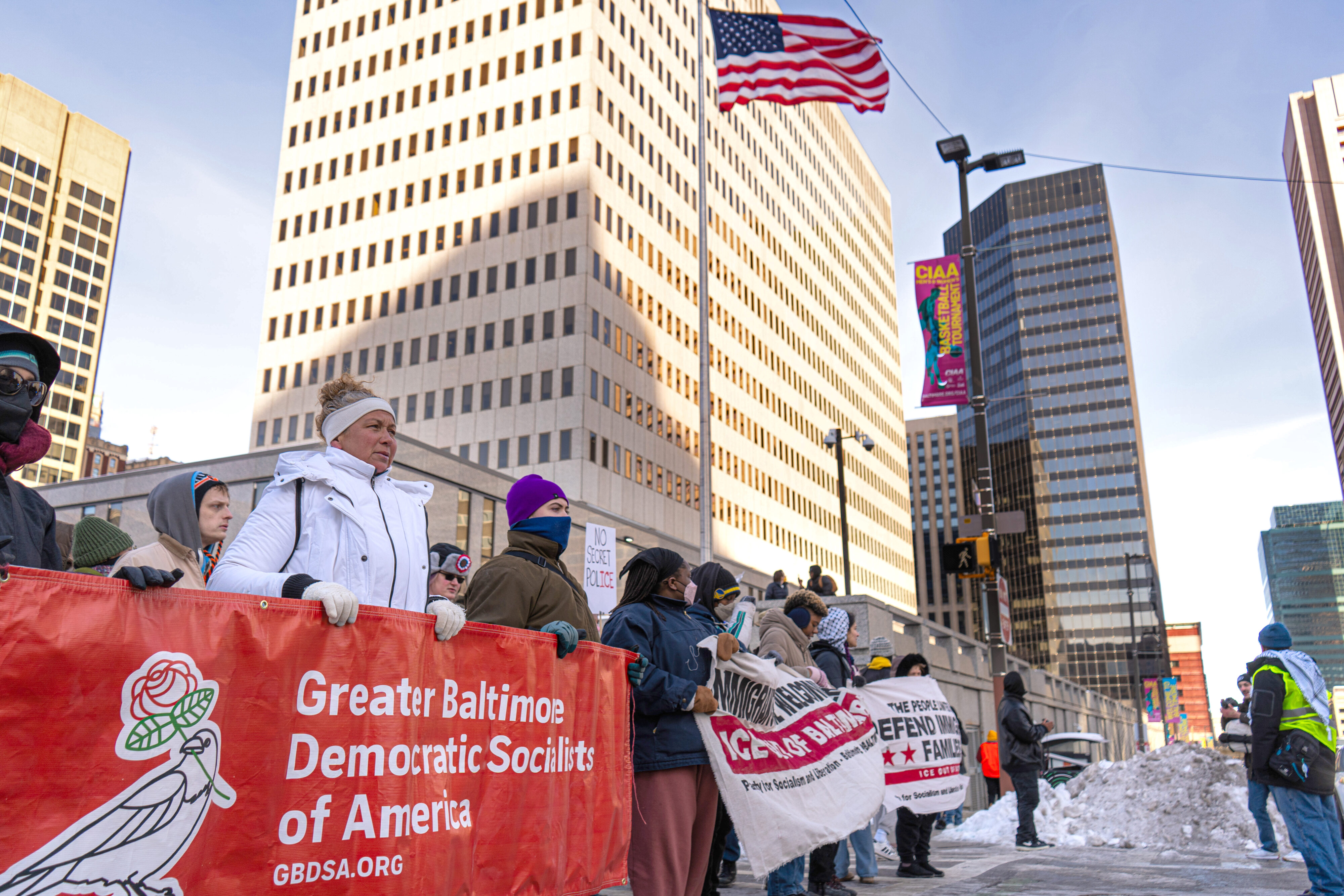 Thousands participate in downtown Baltimore ICE protest