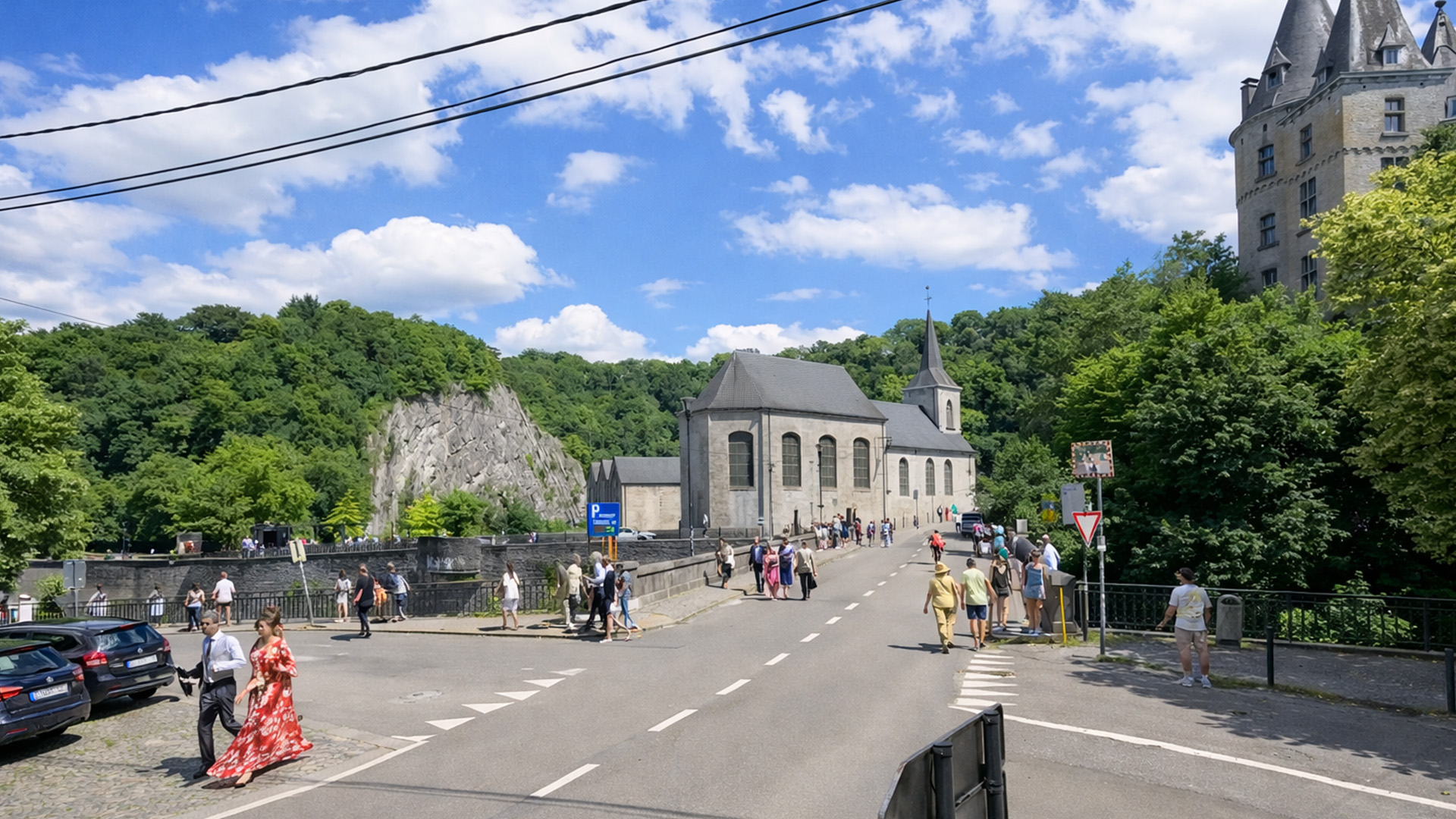 Durbuy Belgium traditional town walk with historic charm (4K)