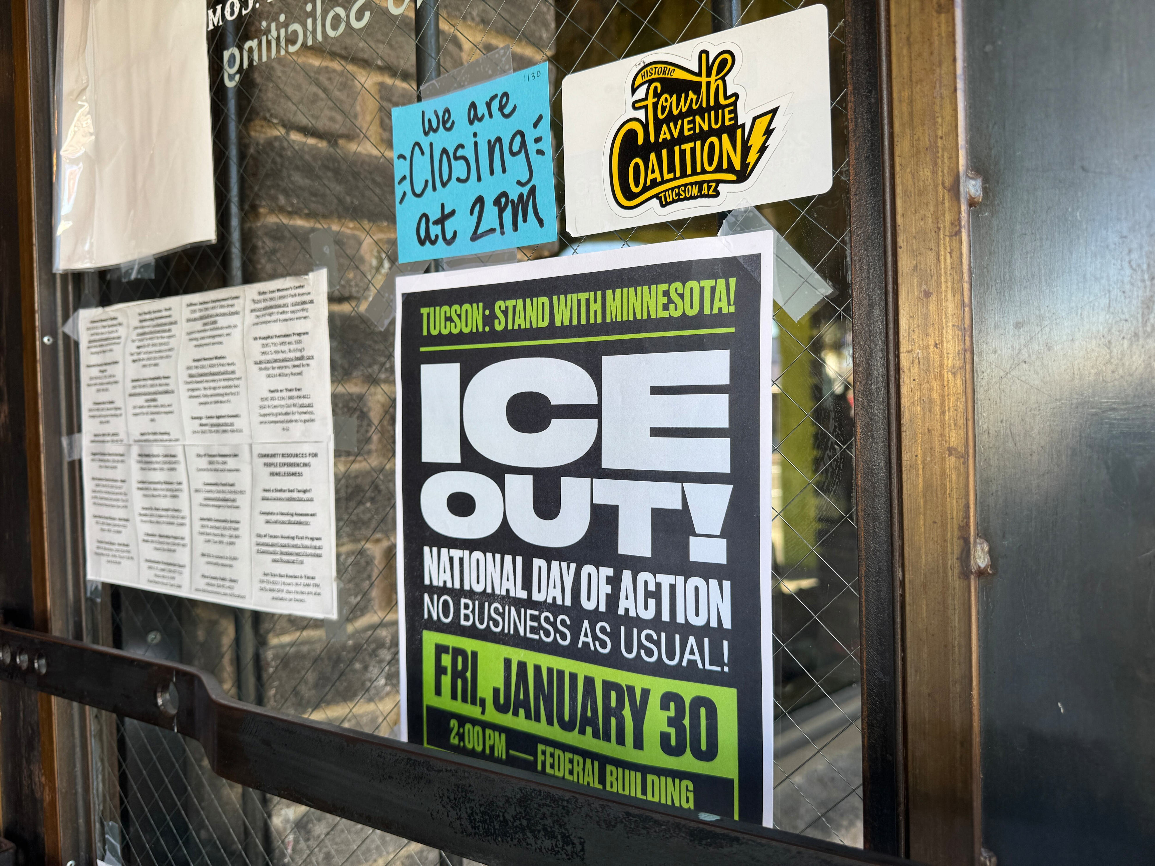 Tucson businesses close, hundreds protest on National Day of Action